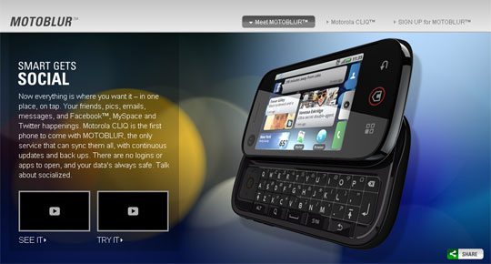 MOTOBLUR: Το νέο User Interface της Motorola - XBLOG.GR