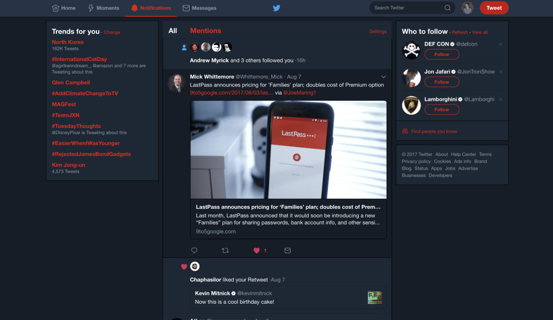 Το Twitter φέρνει το “dark mode” στη desktop έκδοσή του - XBLOG.GR